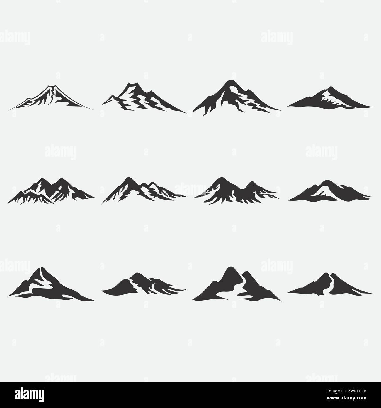 Collection of mountain logo vectors Stock Vector Image & Art - Alamy