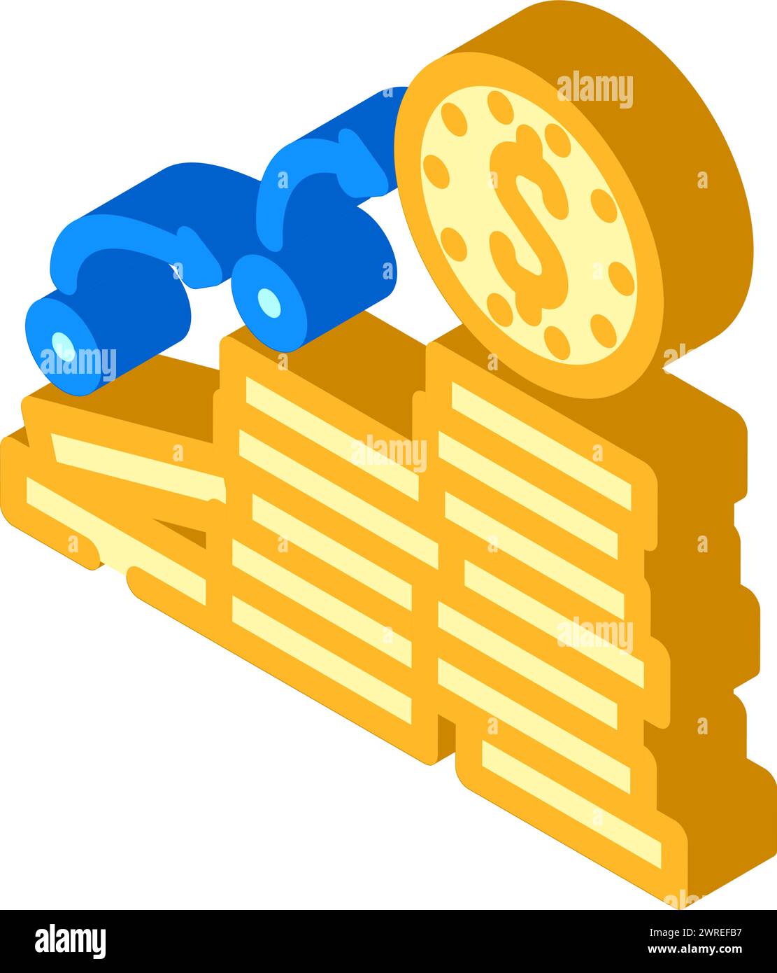 wealth growth financial advisor isometric icon vector illustration ...