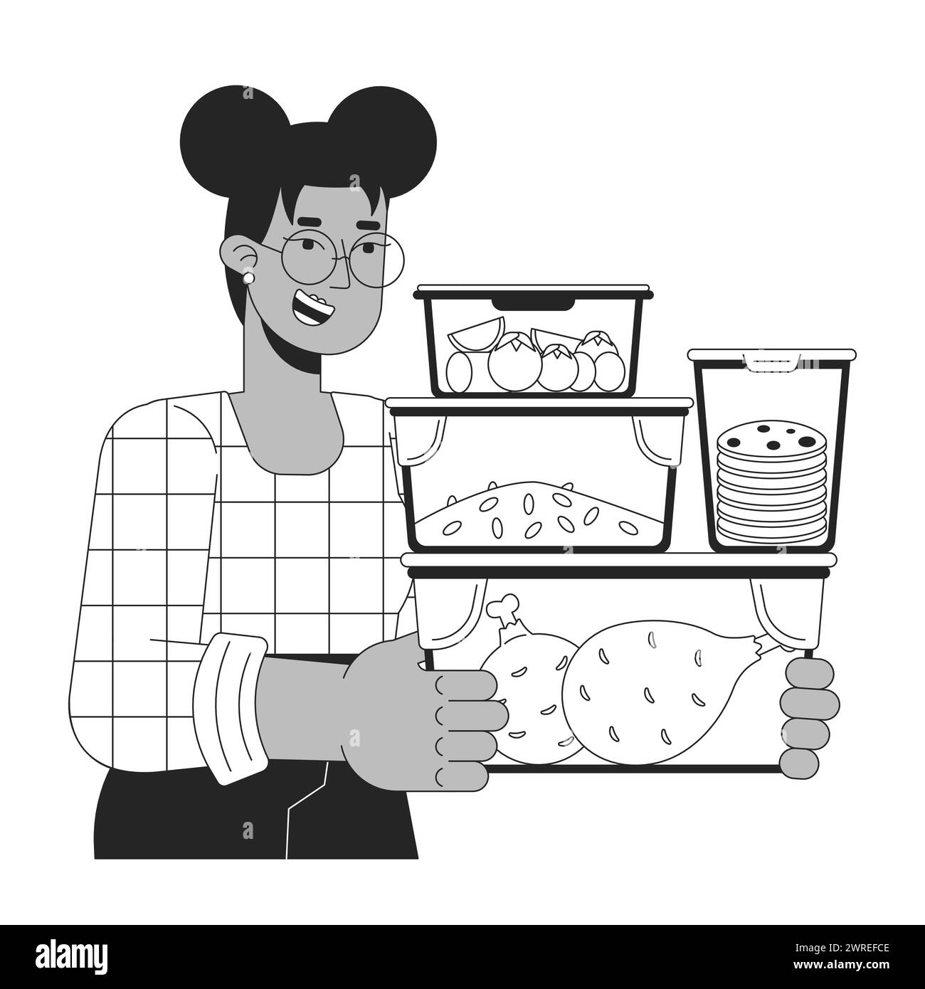 Balanced lunch on white Stock Vector Images - Alamy