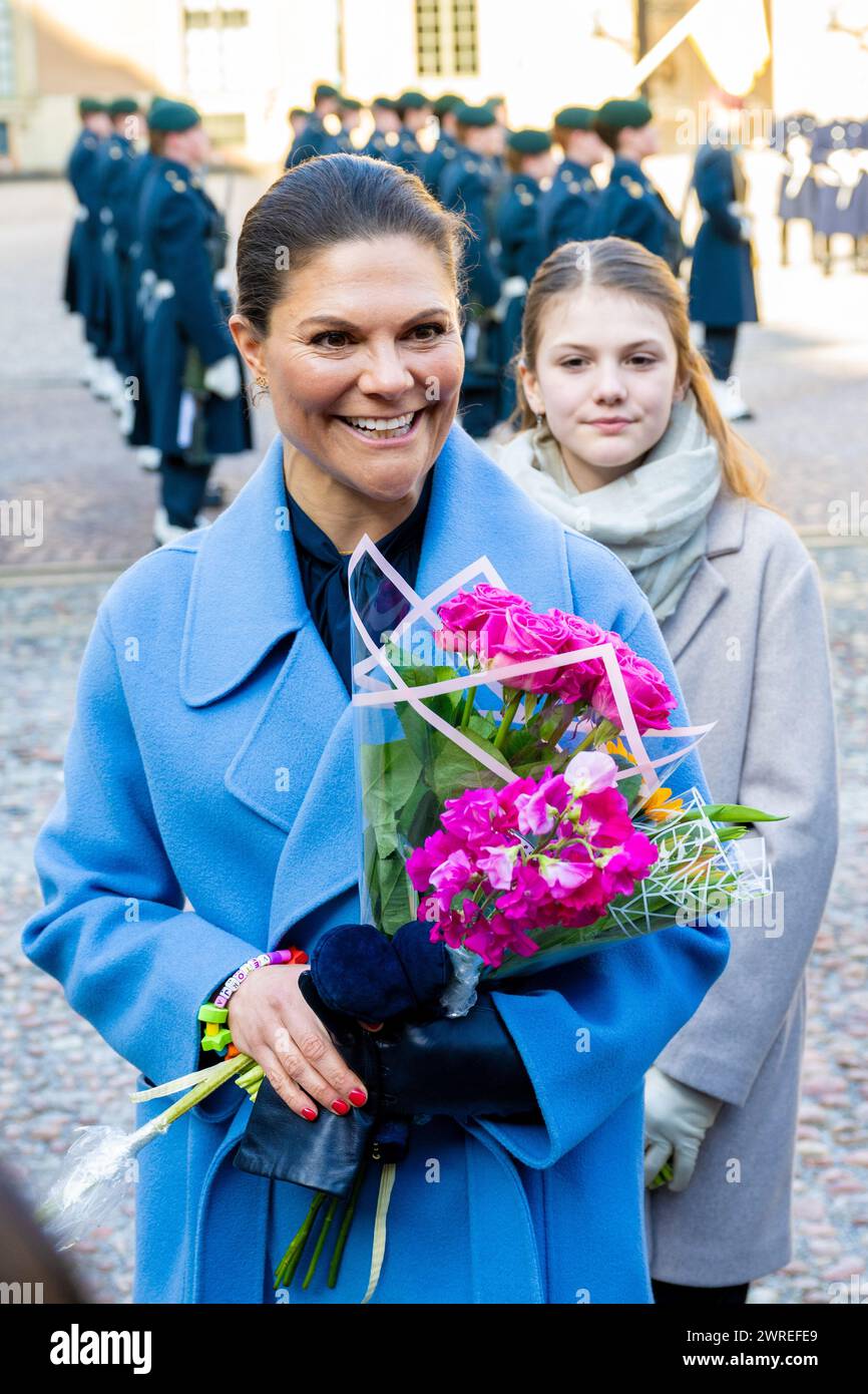 Stockholm, Sweden. 12th Mar, 2024. Crown Princess Victoria and Princess ...