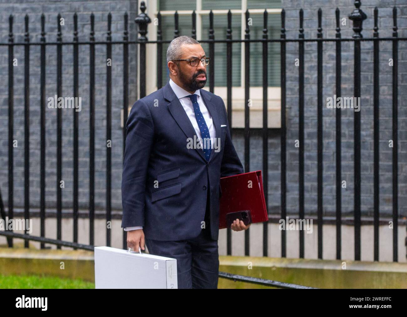 London, England, UK. 12th Mar, 2024. Home Secretary JAMES CLEVERLY is ...