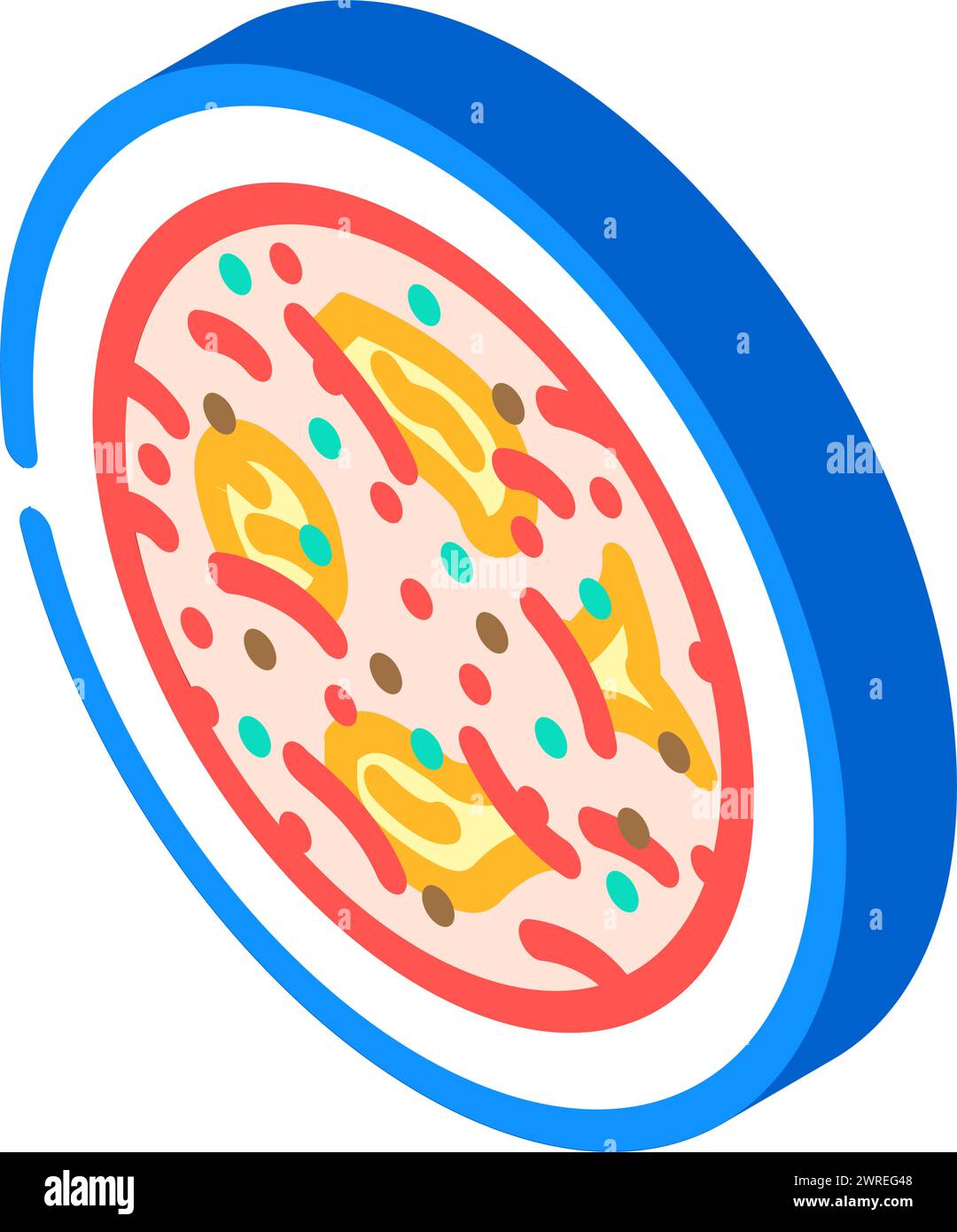fish stew sea cuisine isometric icon vector illustration Stock Vector ...