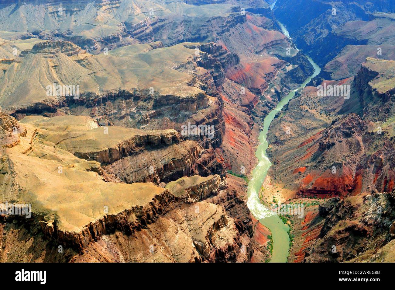 Aerial view Late afternoon in the Grand Canyon Arizona Stock Photo - Alamy