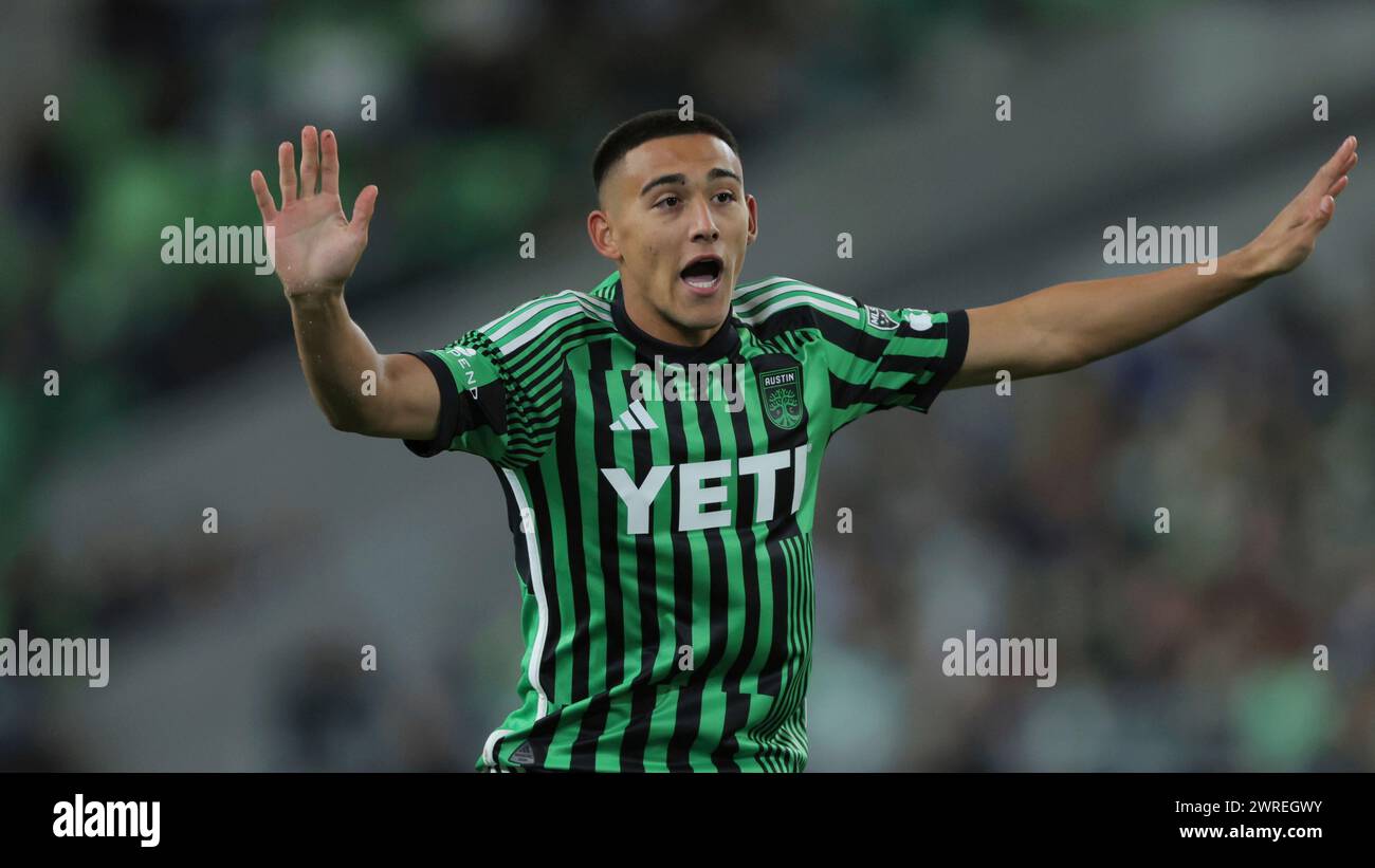 Austin FC midfielder Owen Wolff (33) competes against St. Louis City in ...