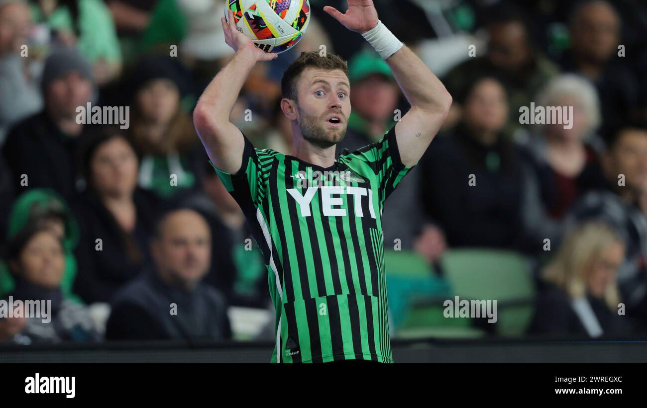 Austin FC forward Jon Gallagher (17) competes against St. Louis City in ...