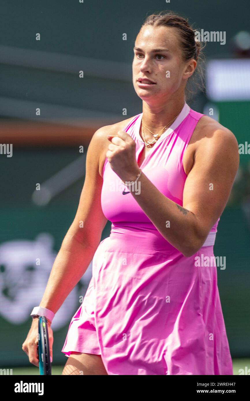 Indian Wells, USA. 11th Mar, 2024. March 11, 2024: Aryna Sabalenka ...