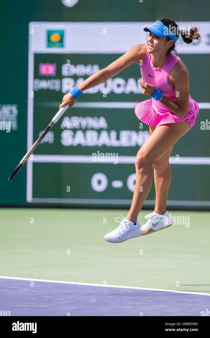 Indian Wells, USA. 11th Mar, 2024. March 11, 2024: Emma Raducanu of ...