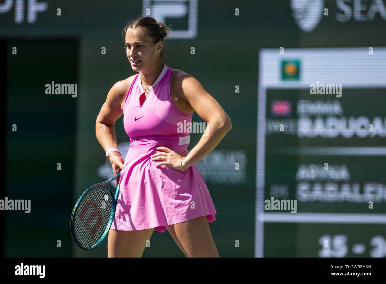 Indian Wells, USA. 11th Mar, 2024. March 11, 2024: Aryna Sabalenka ...