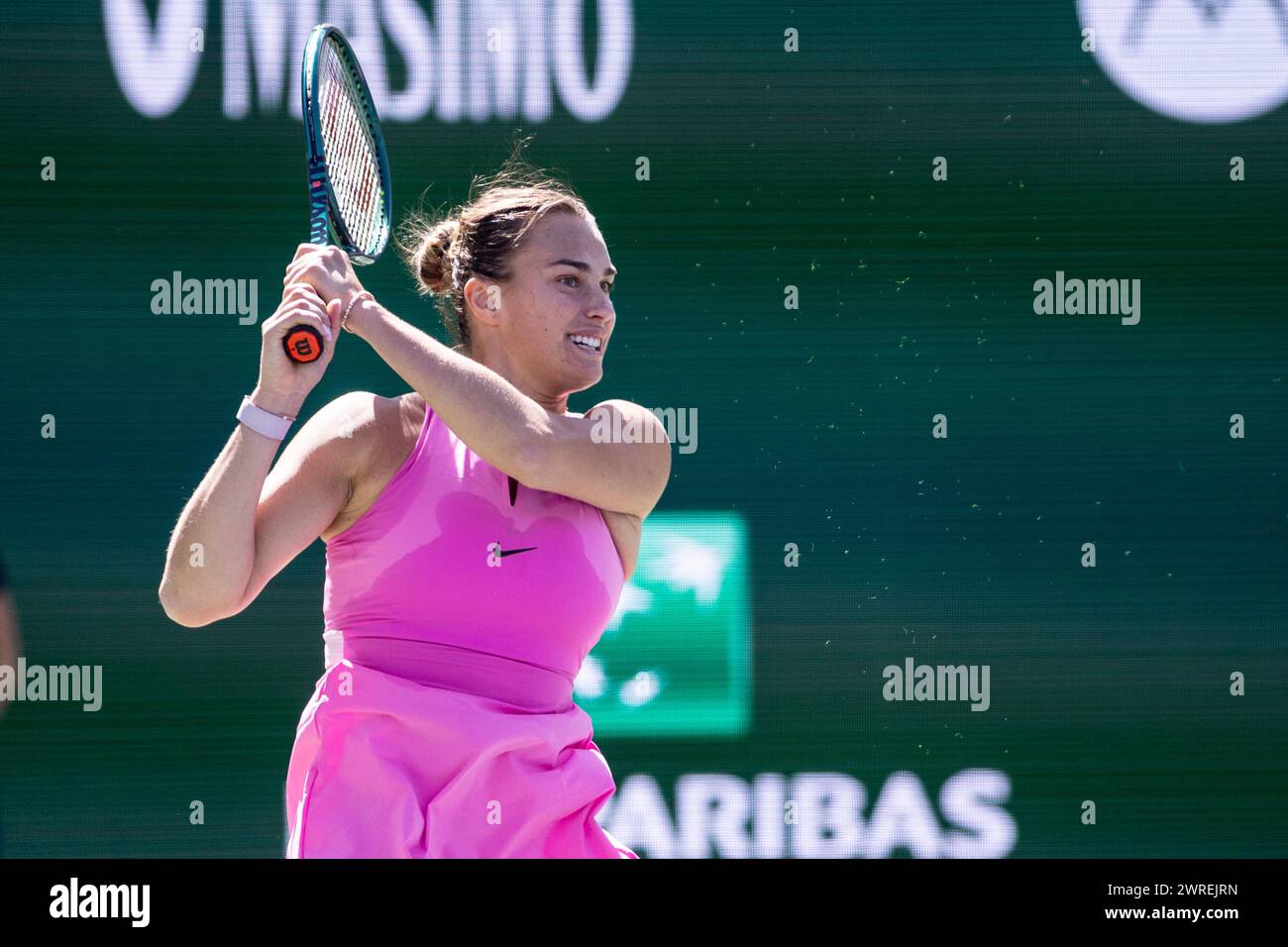 Indian Wells, USA. 11th Mar, 2024. March 11, 2024: Aryna Sabalenka ...