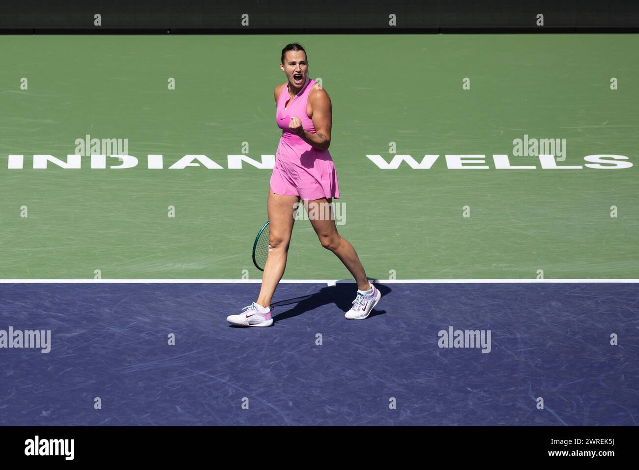 Indian Wells, USA. 11th Mar, 2024. March 11, 2024: Aryna Sabalenka ...