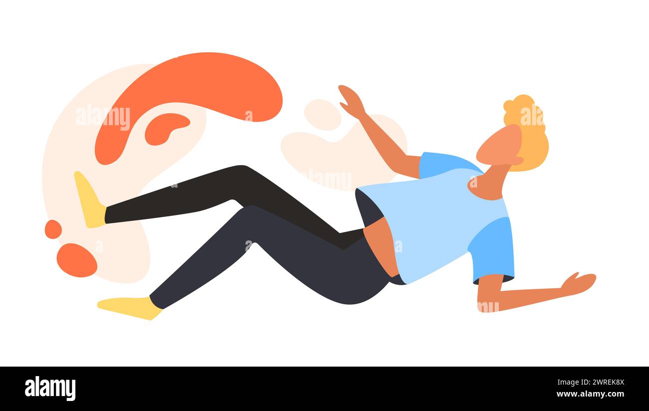 Man floating in bright fantasy space of imagination, excited person ...