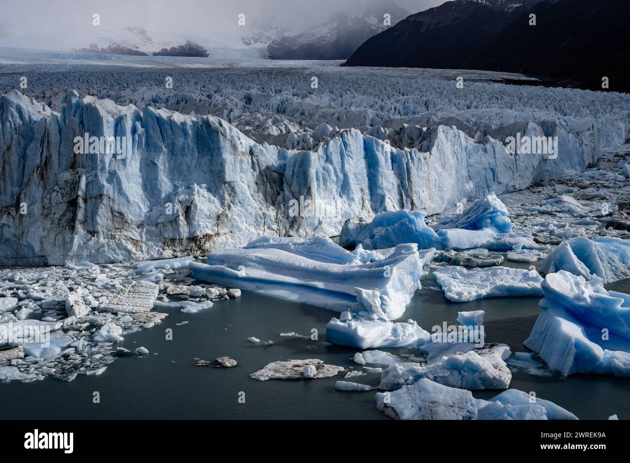 The Perito Moreno ice formations in Patagonia, Argentina Stock Photo ...