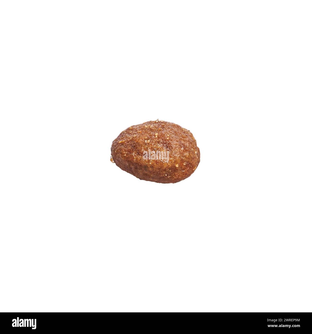 Delicious single dog food ball over isolated white background Stock ...