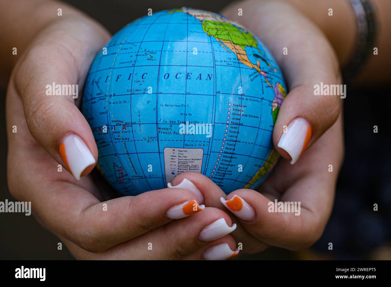 earth in hands. green planet on hand. save of earth. environment ...
