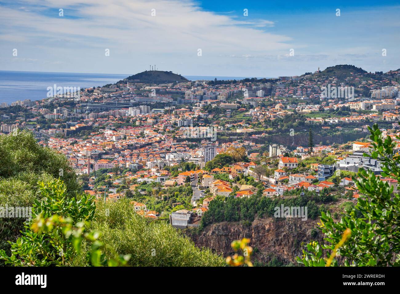 Aerial view of Funchal, Madeira island, Portugal Stock Photo - Alamy