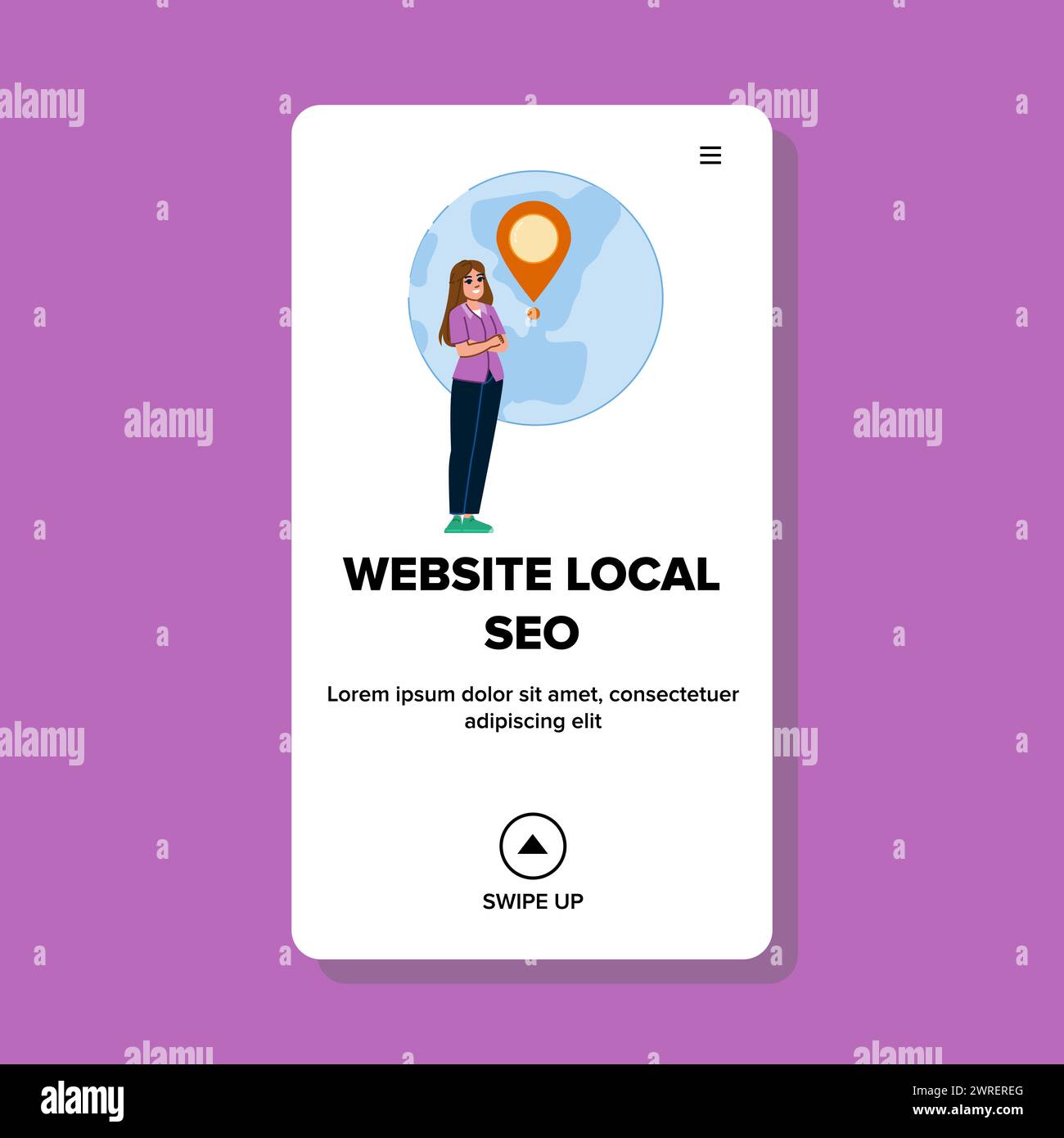 Digital content marketing organic website Stock Vector Images - Alamy