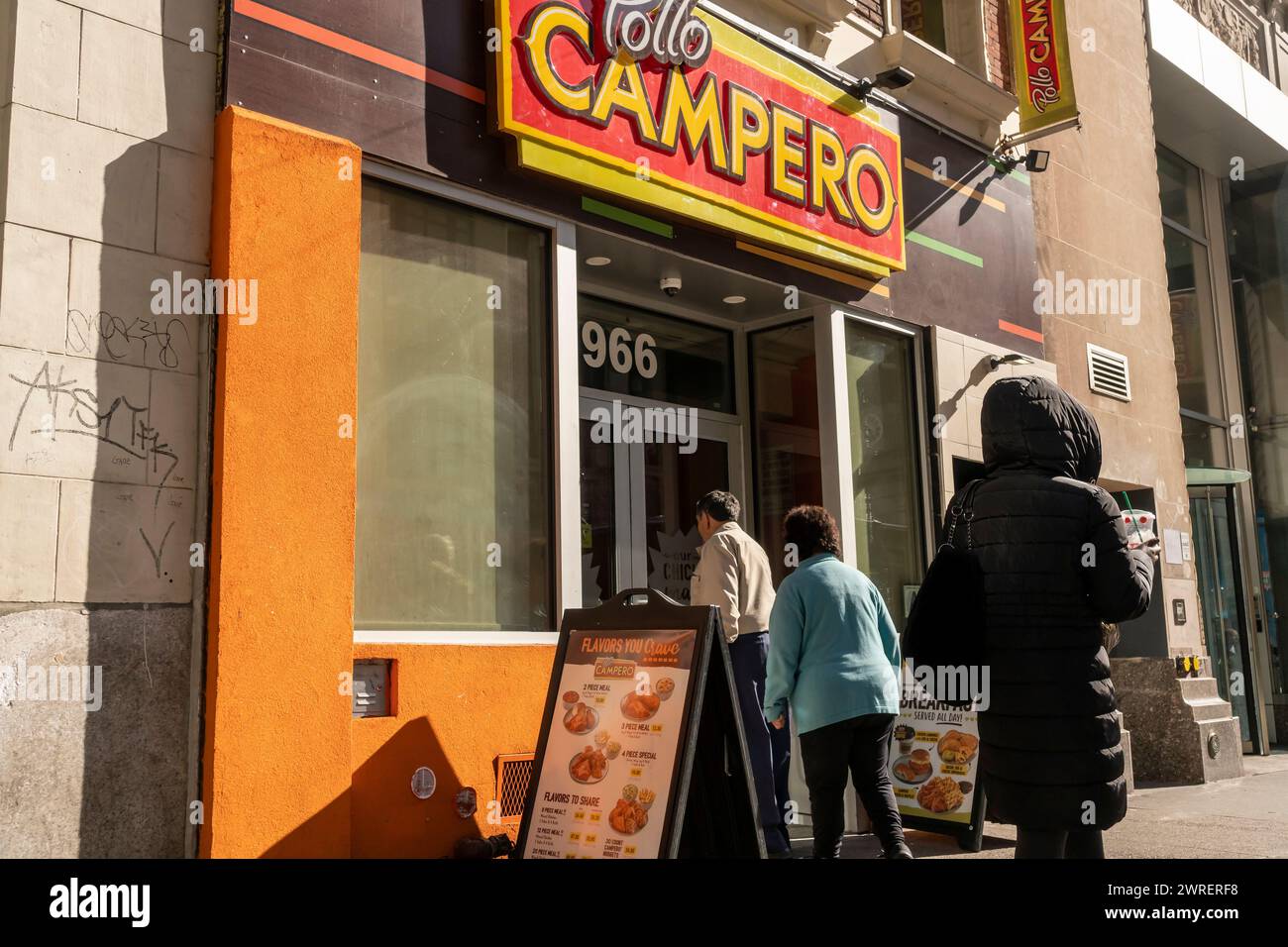 A Pollo Campero chicken restaurant in Midtown Manhattan in New York on ...