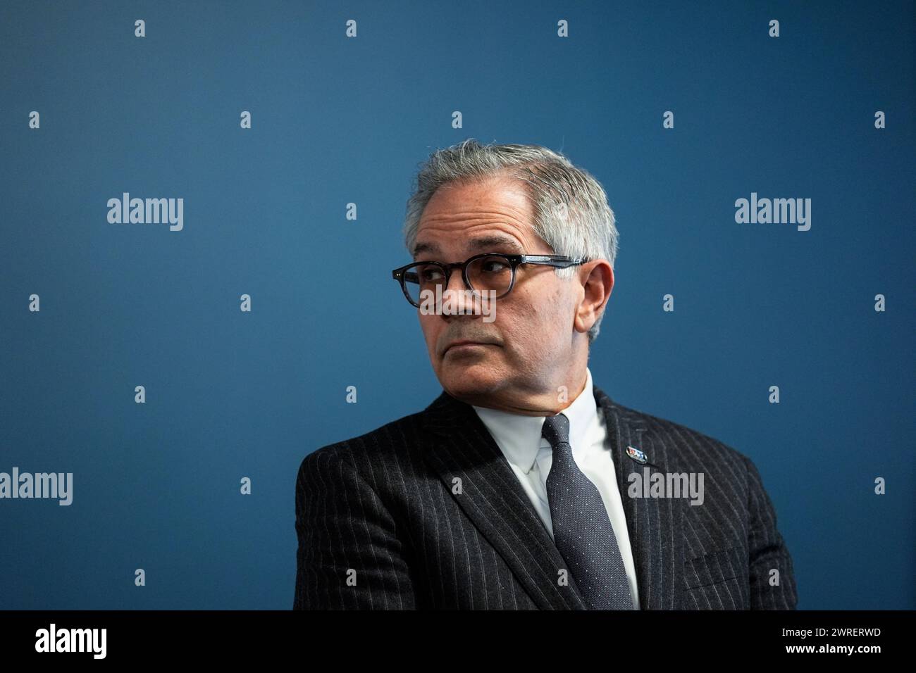 Philadelphia District Attorney Larry Krasner takes part in a news ...