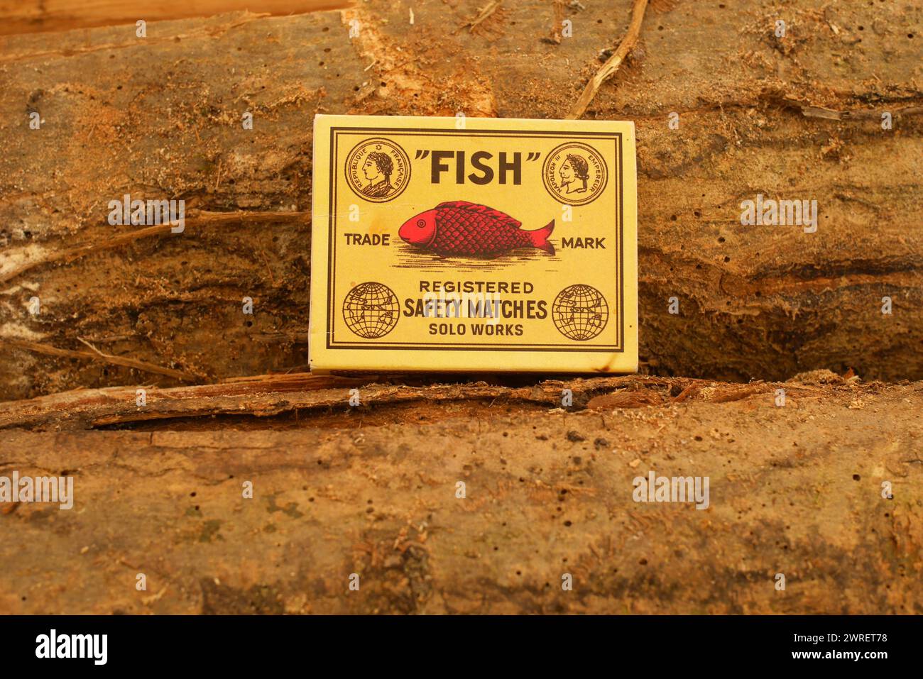 Box of Czech safety matches, Fish, Solo Brand Works company Stock Photo ...