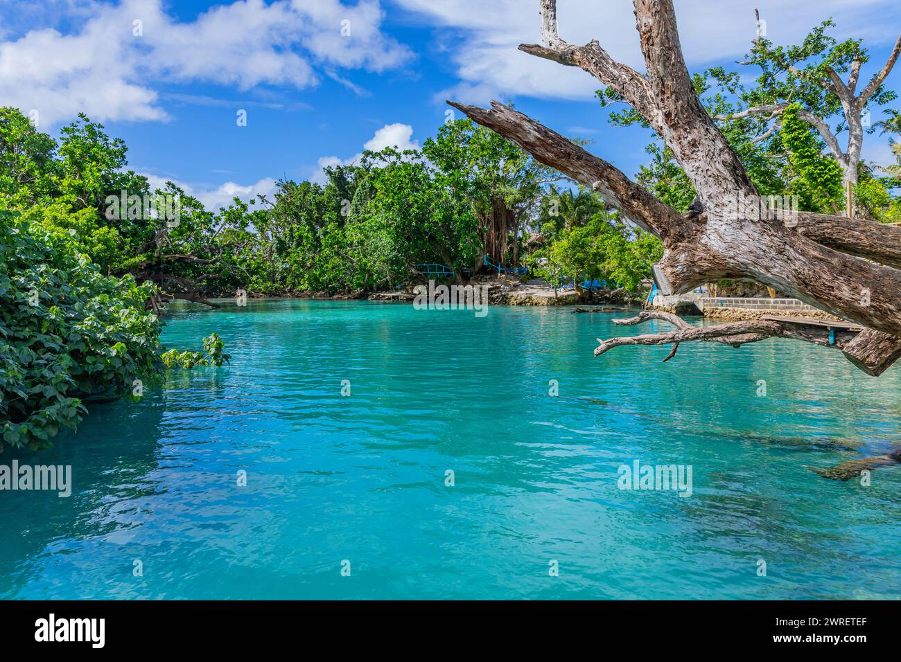 The Blue Lagoon, a popular scenic turquoise swimming hole near Port ...