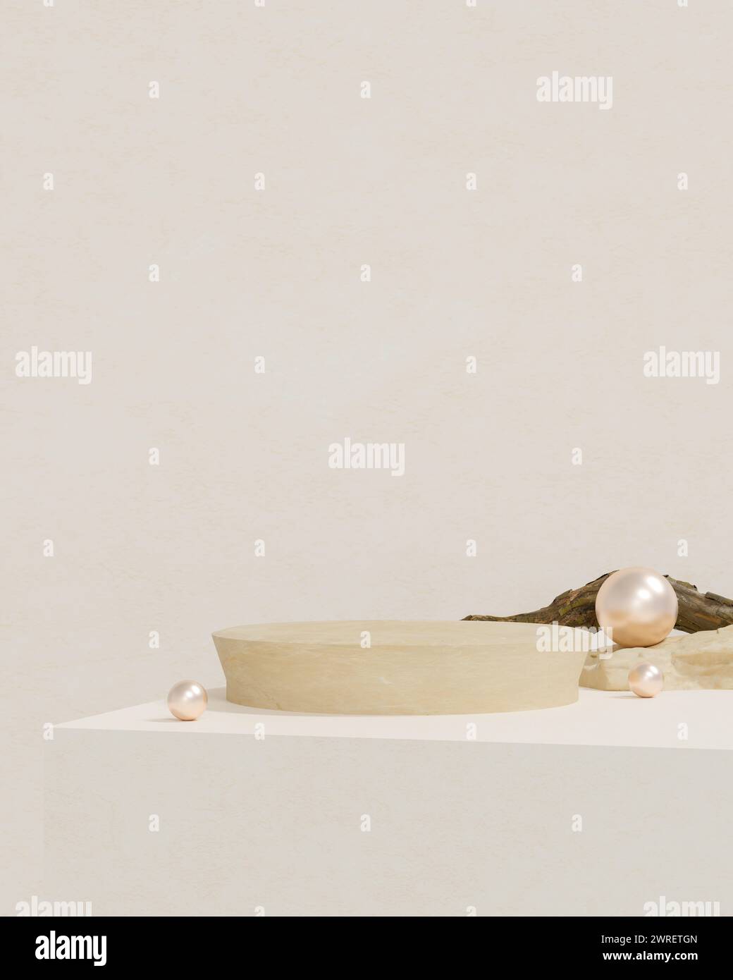 minimal scene with geometric forms. cylinder podium display and silver ...