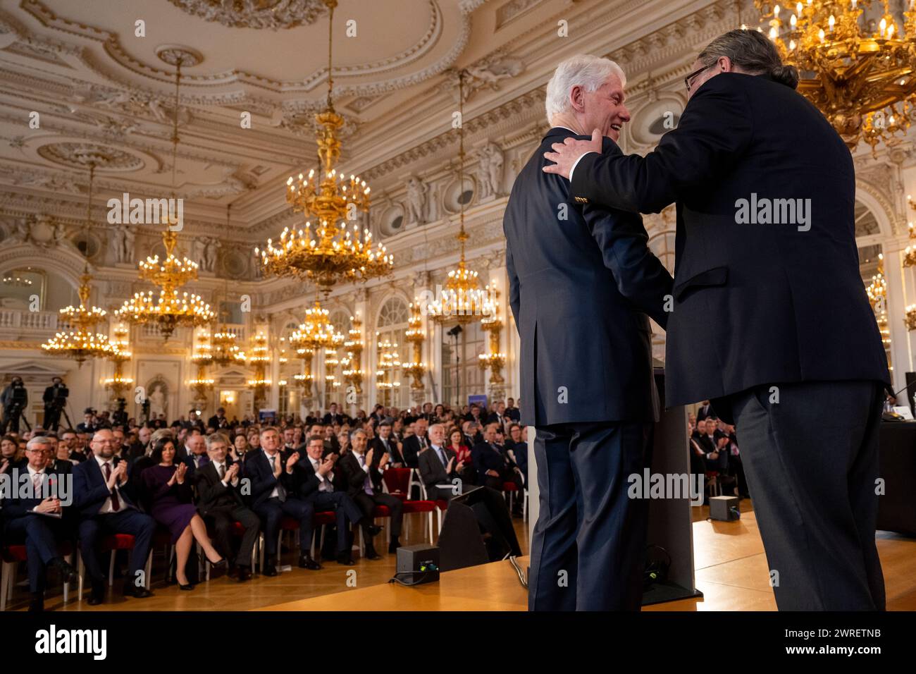 Prague, Czech Republic. 12th Mar, 2024. From left: former U.S ...