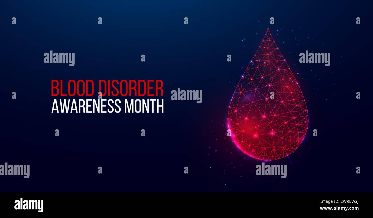 March is Bleeding Disorders Awareness Month concept. Banner with ...