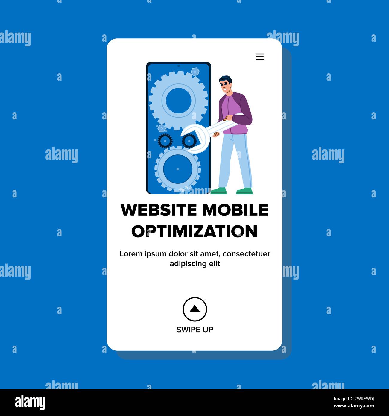 friends website mobile optimization vector Stock Vector Image & Art - Alamy