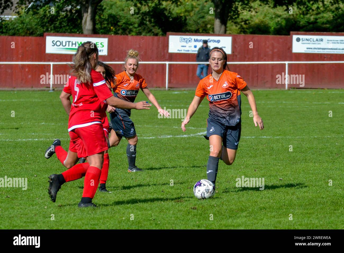 Briton Ferry, Wales. 23 September 2018. Emma Beynon of Swansea City ...