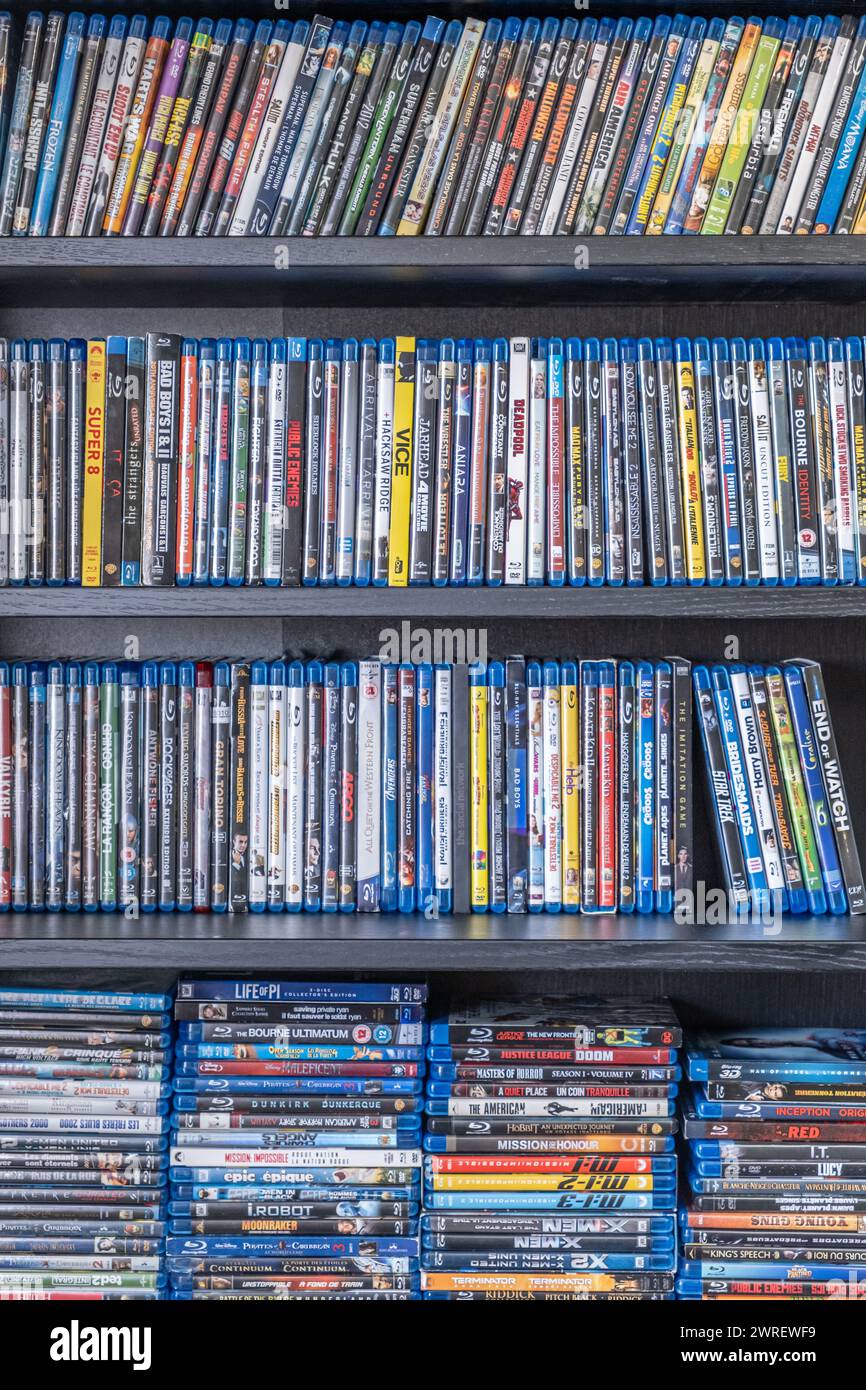 2 February 2024 - Calgary Alberta Canada - Collection of 4K UHD and Blu ...