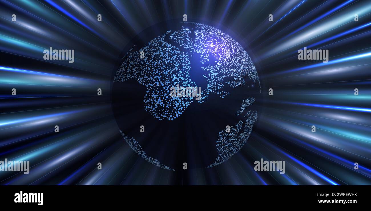 Zoom fast effect digital background Stock Vector Images - Alamy