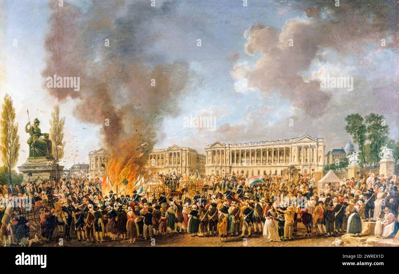 French Revolution. Celebration of Unity and Reunion on the Place de la ...