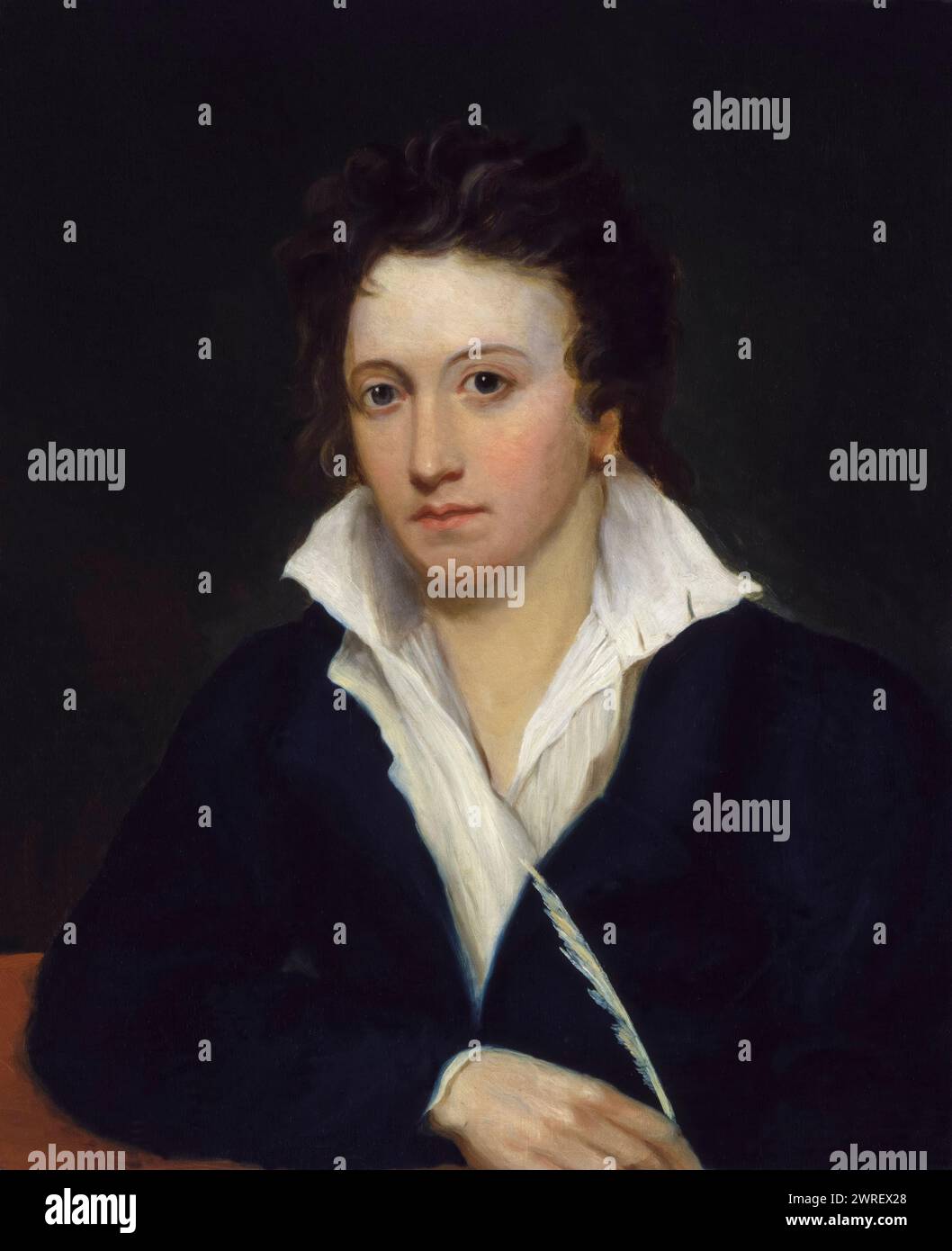 Percy Bysshe Shelley (1792-1822), English Romantic poet, portrait ...