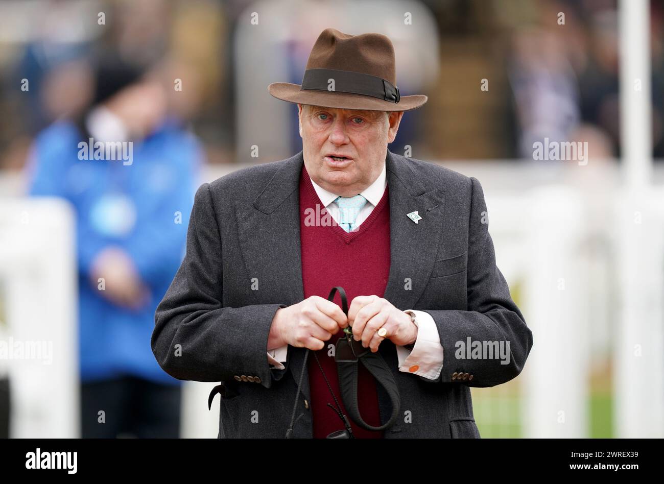 Horse trainer Nicky Henderson on day one of the 2024 Cheltenham ...
