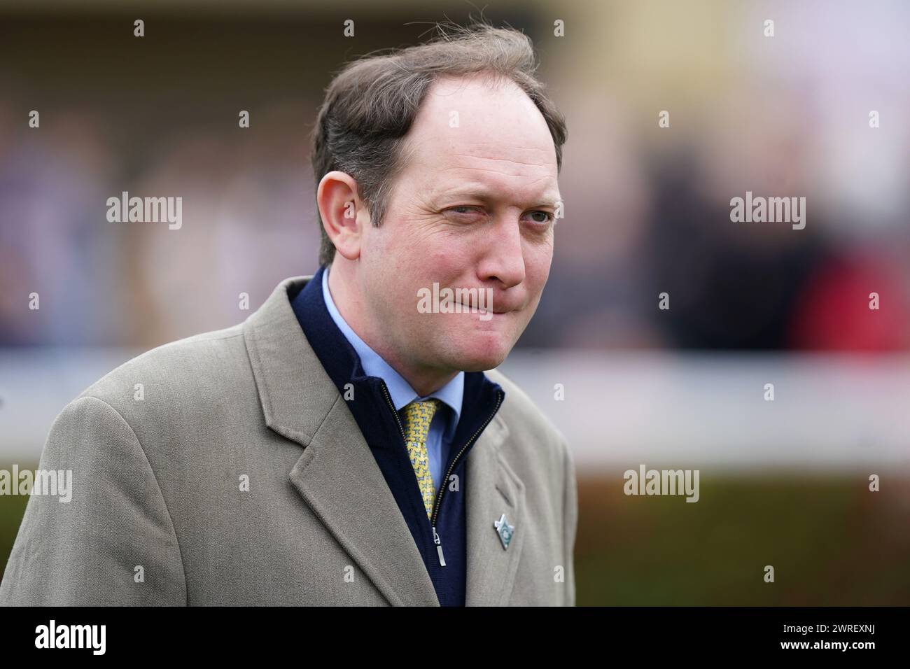 Horse trainer Ben Pauling on day one of the 2024 Cheltenham Festival at ...