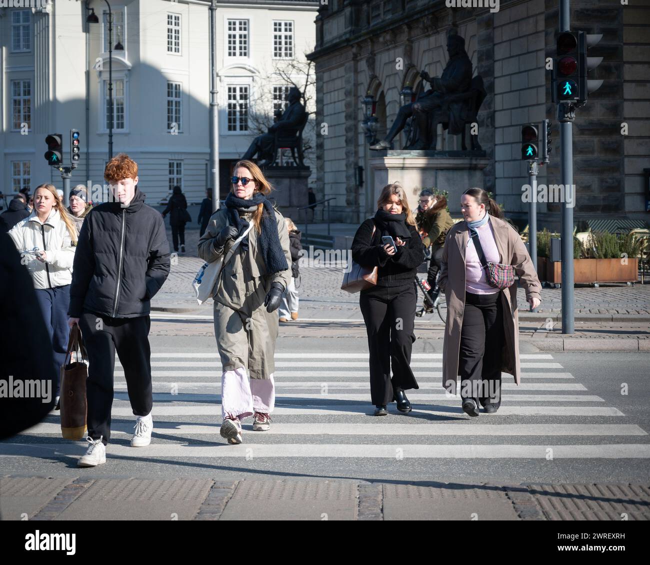 Road crossing in Kongens Nytorv in Copenhagen, Denmark Stock Photo - Alamy