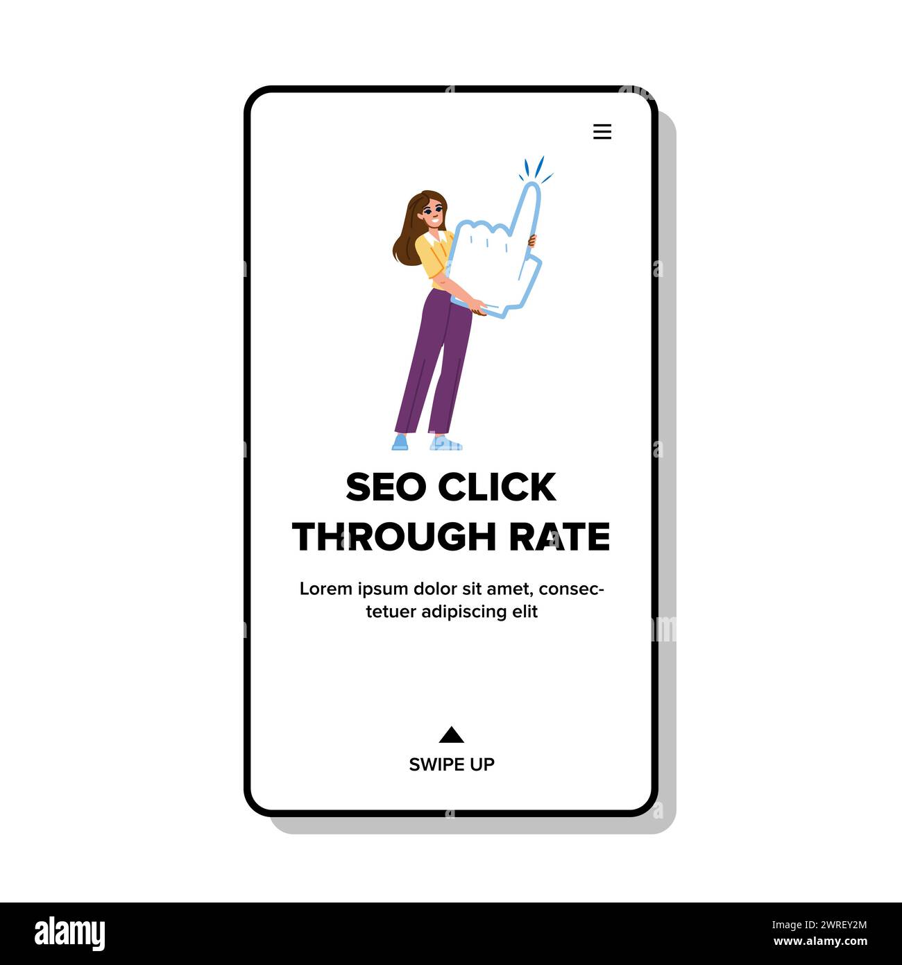 conversion seo click through rate vector Stock Vector Image & Art - Alamy