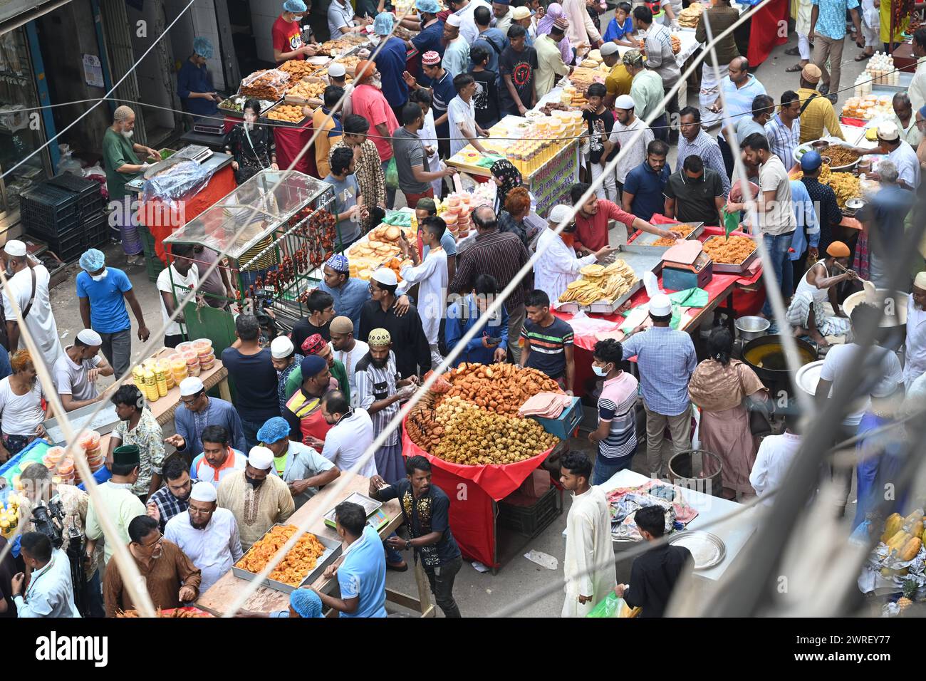 Street vendor sells iftar foods for breaking the daytime fast of holy ...