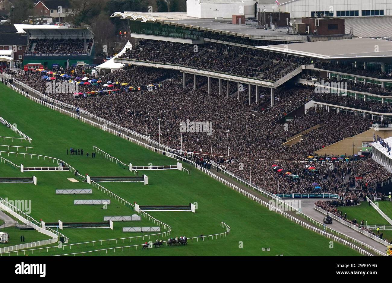 The view from Cleeve Hill on day one of the 2024 Cheltenham Festival at ...