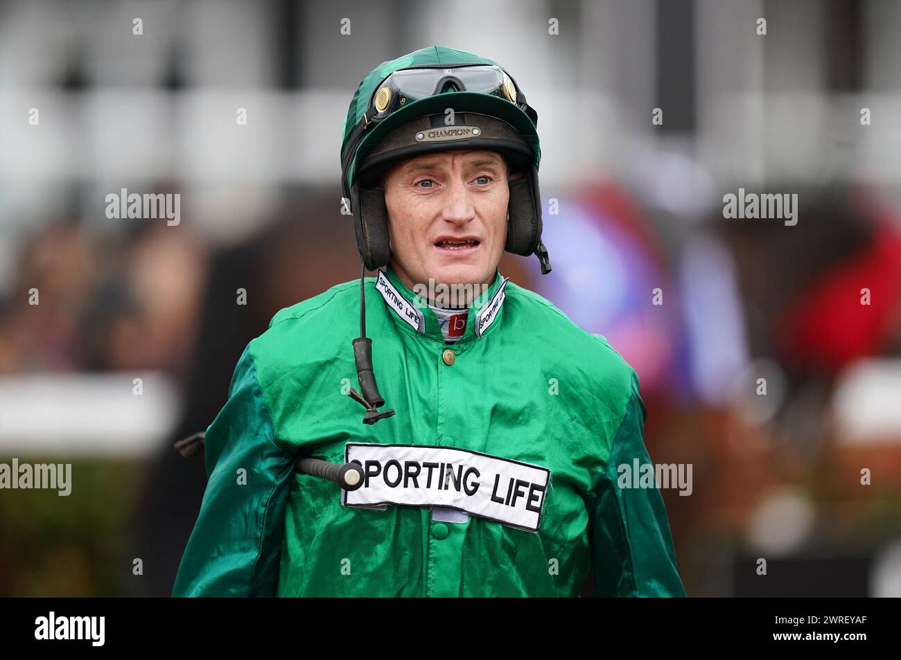 Jockey Daryl Jacob on day one of the 2024 Cheltenham Festival at ...