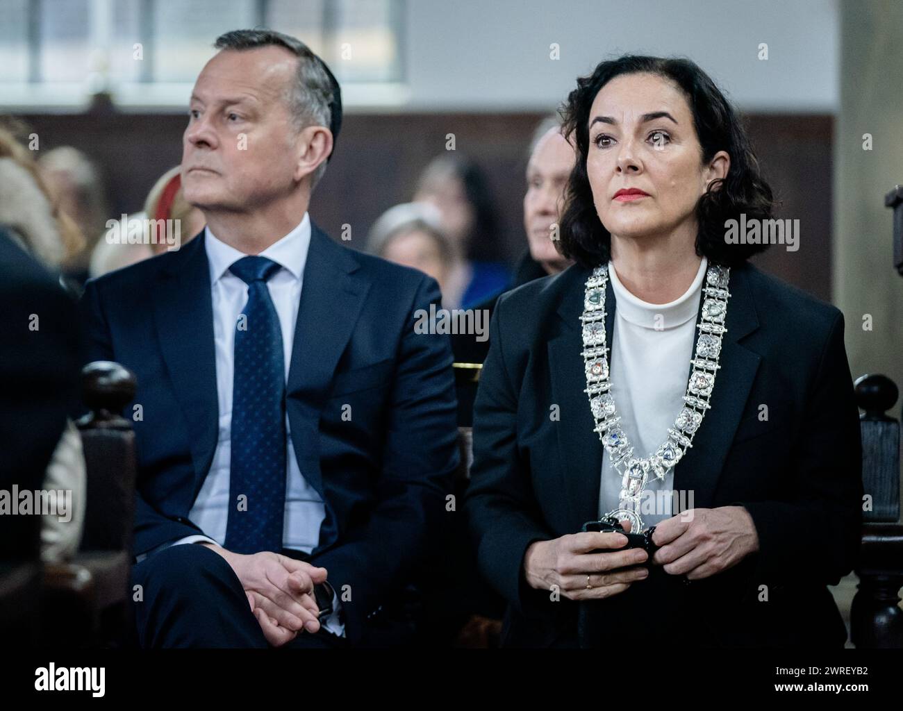 AMSTERDAM - Mayor Femke Halsema in the Portuguese Synagogue for the ...