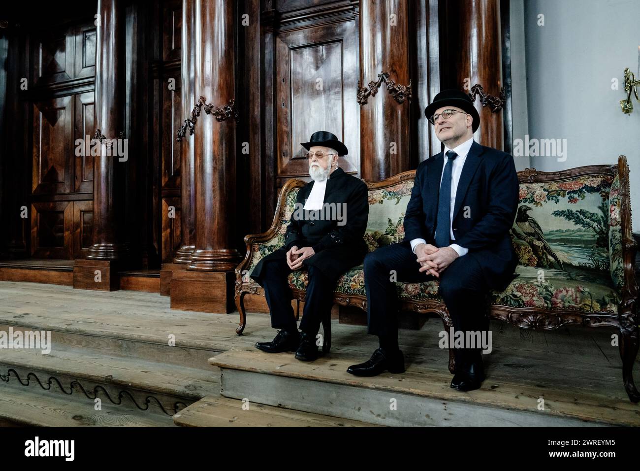 AMSTERDAM - Two men in the Portuguese Synagogue for the opening ...