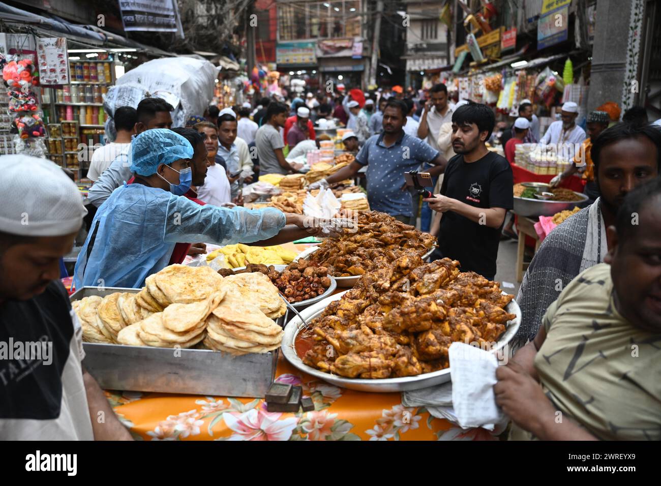 Street vendor sells iftar foods for breaking the daytime fast of holy ...