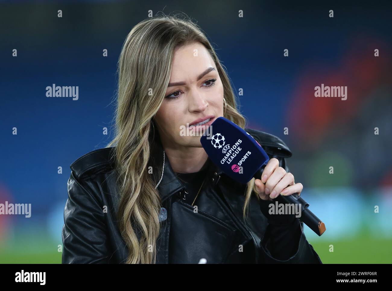 TV Presenter Laura Woods for TNT Sports. - Manchester City v F.C ...