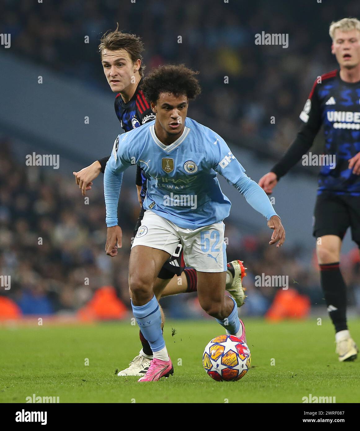 Oscar Bobb of Manchester City. - Manchester City v F.C. Copenhagen ...