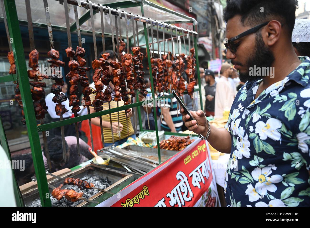 Street vendor sells iftar foods for breaking the daytime fast of holy ...