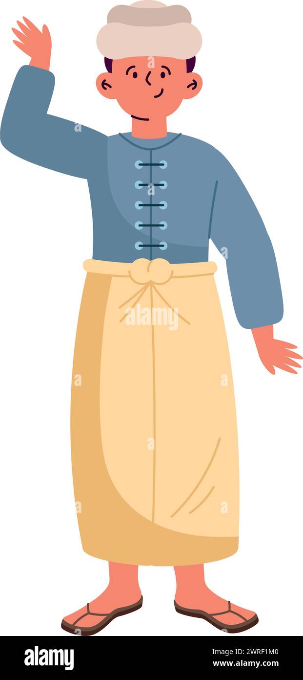 myanmar man greeting Stock Vector Image & Art - Alamy