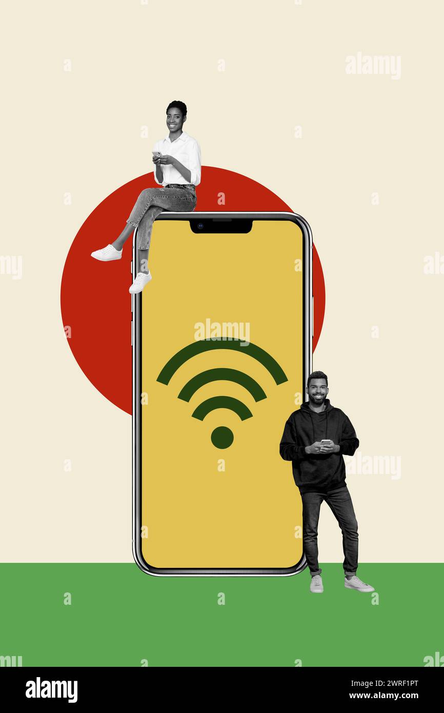 3D photo collage composite sketch image of young lady sit on huge ...