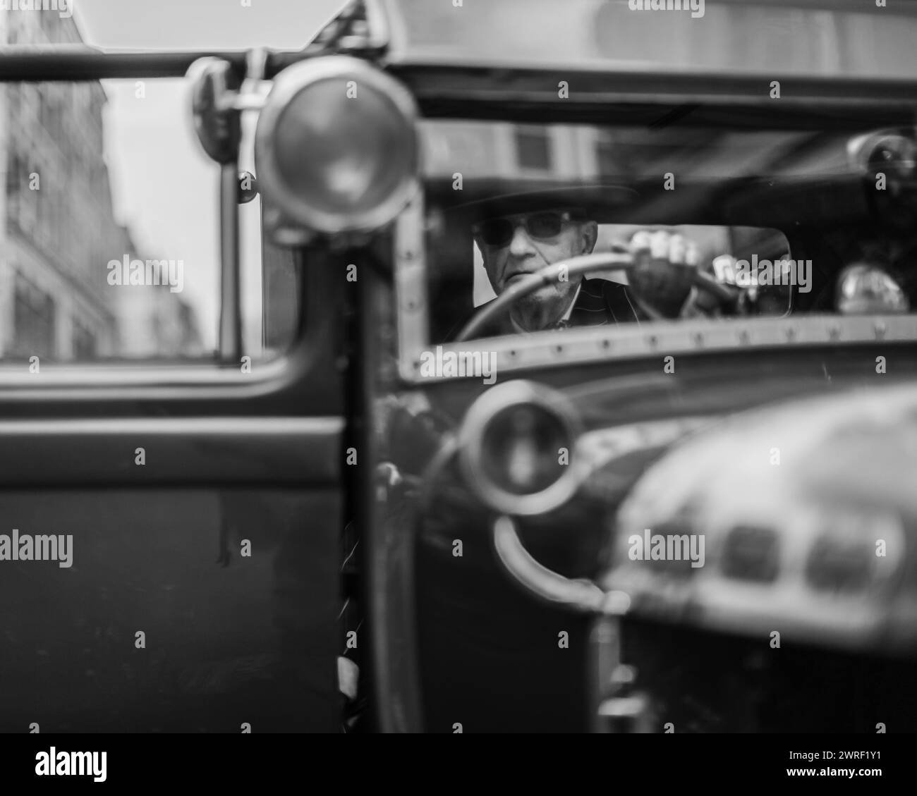 Black white image parked hi-res stock photography and images - Alamy