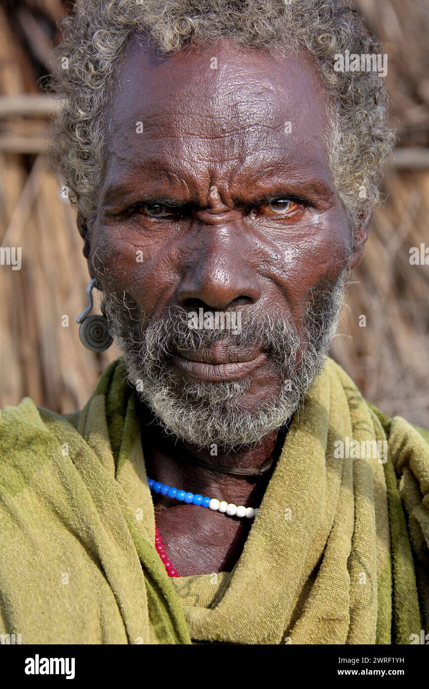 SOUTH OMO - ETHIOPIA - NOVEMBER 25, 2011: Portrait of the unidentified ...